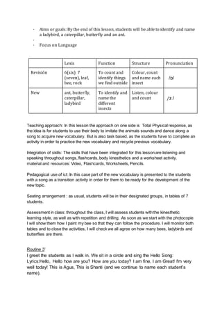 Kindergarten Lesson Plan 5 | PDF