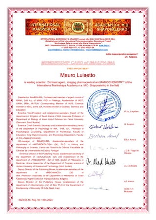 Mauro Luisetto25 - CONTRAST AGENT, IMAGING PHARMACEUTICAL and RADIOCHEMISTRY IMA academy ...