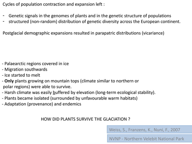 Pleistocene Refugia and Distribution of Tree Species in the Alps | PDF ...