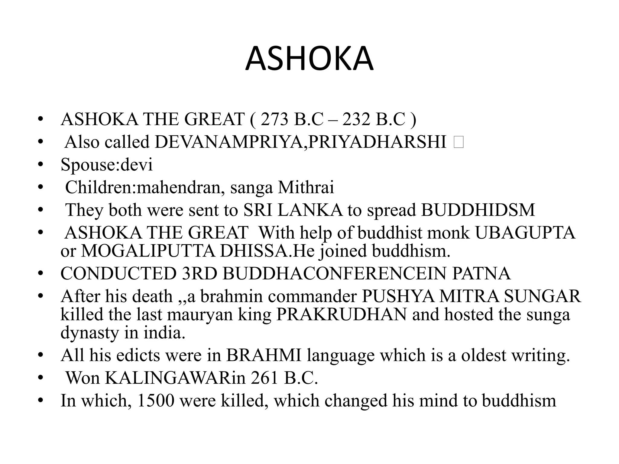 maurya dynasty and kings ruled | PPTX