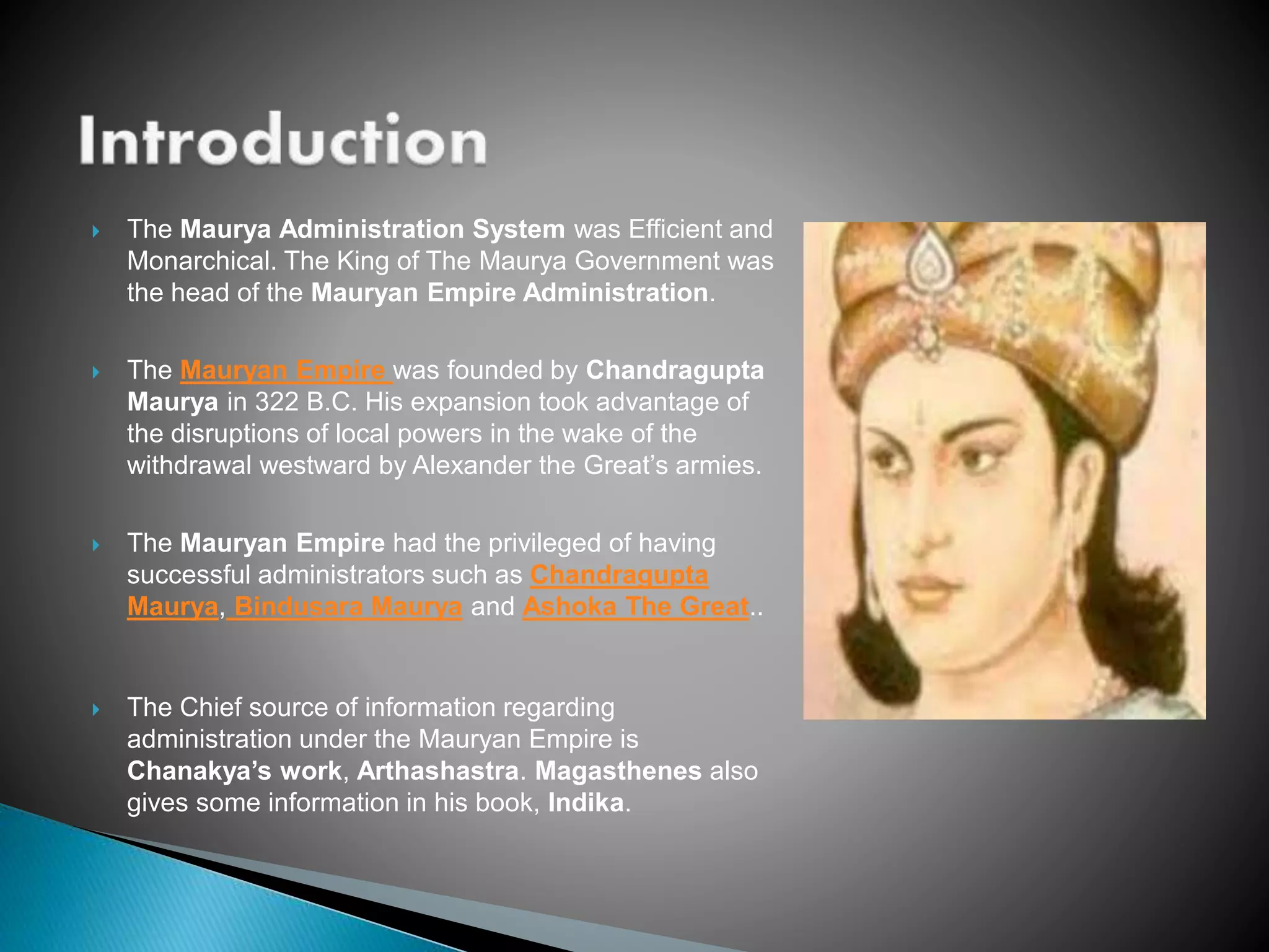 Maurya Administration | History of India | PPTX