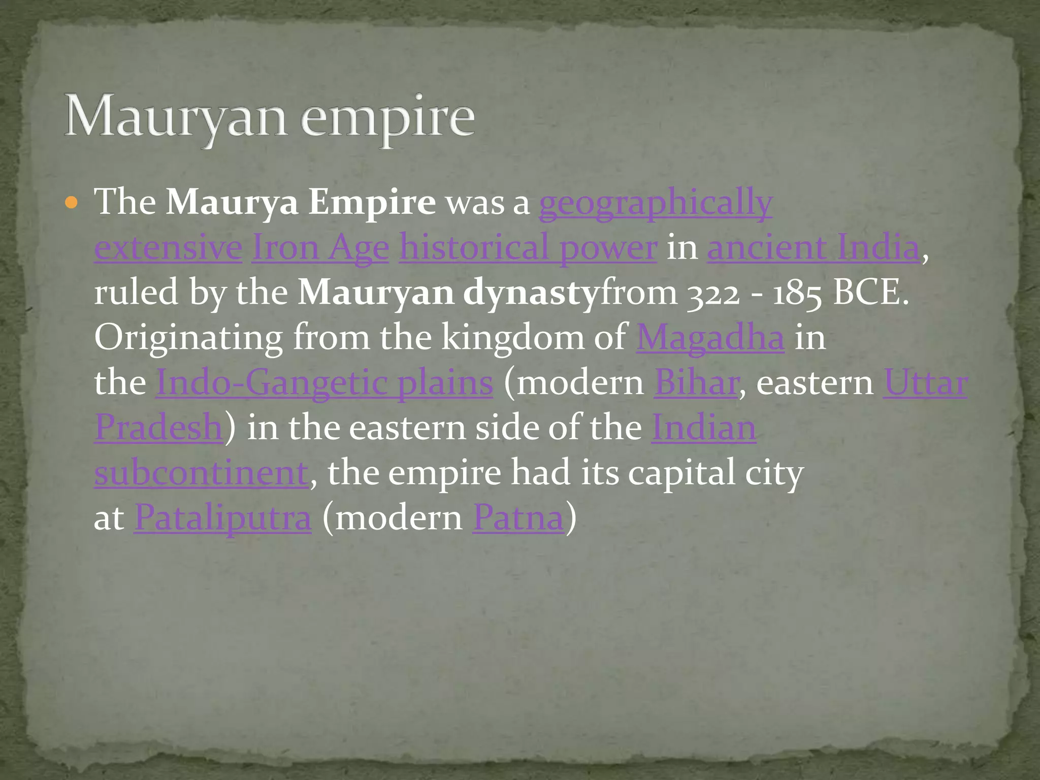 Mauryan empire | PPTX