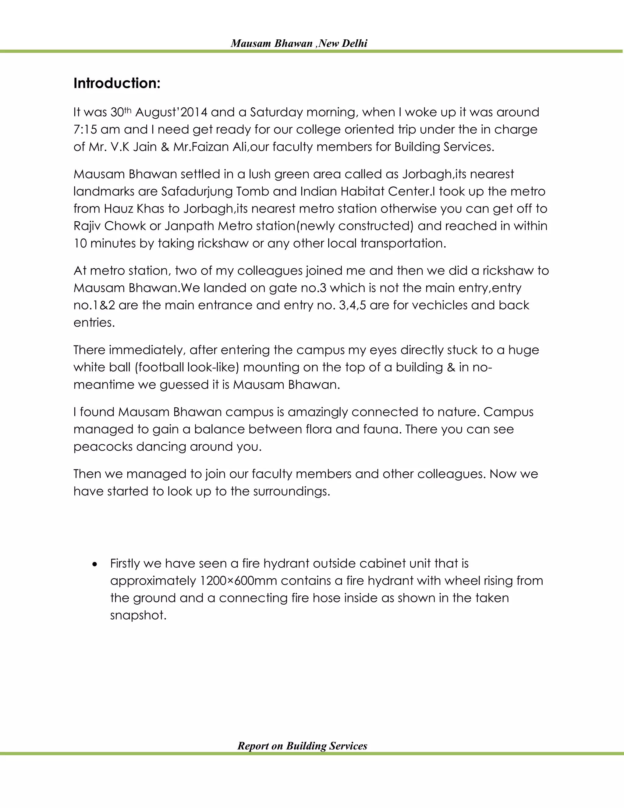 Mausam bhawan case study | PDF