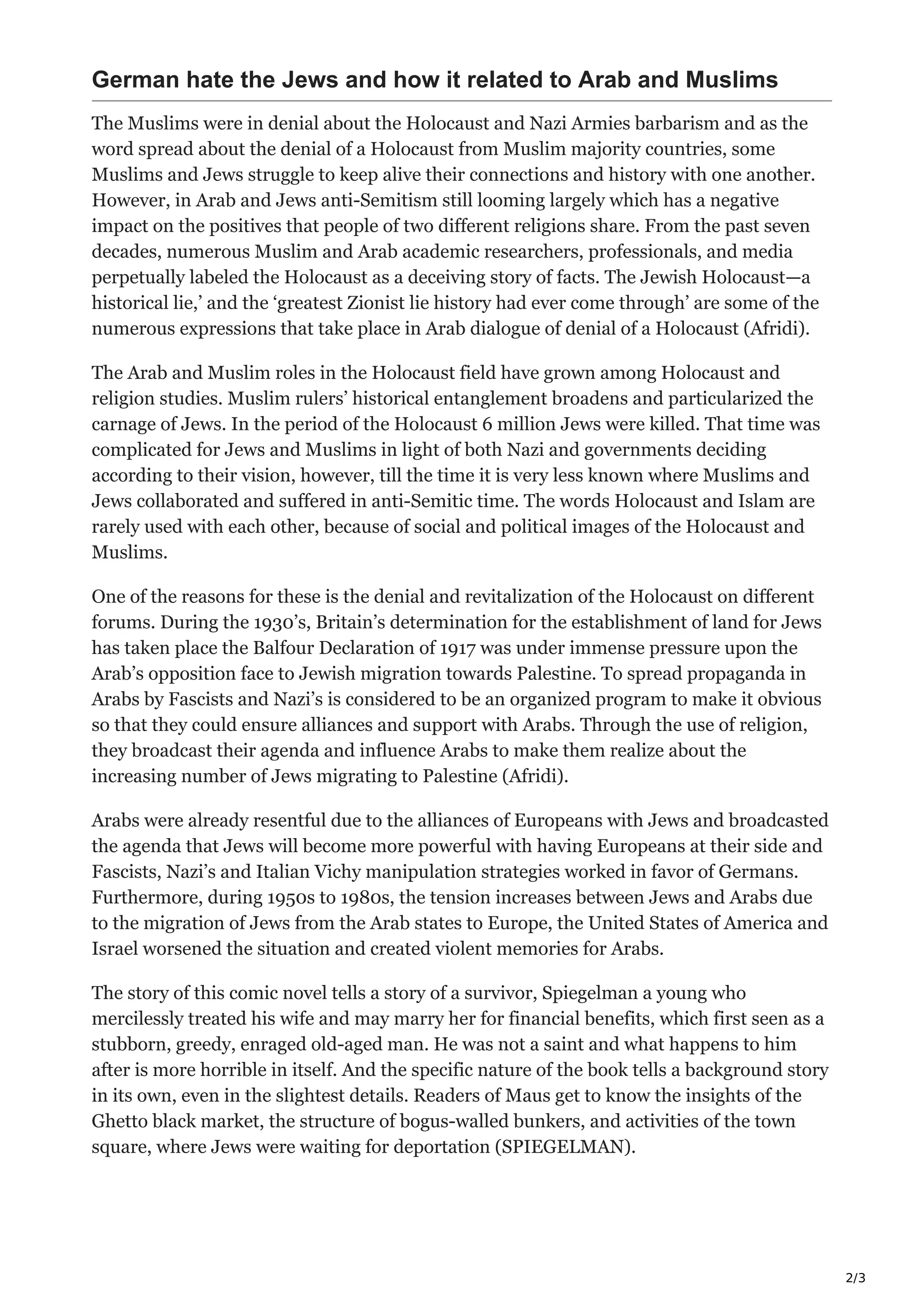 Maus an analysis novel by art spiegelman | PDF