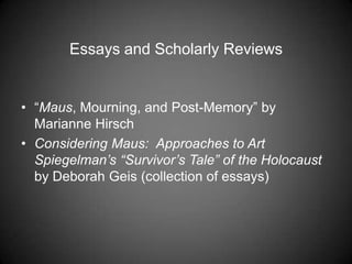 Maus Digital Presentation | PPTX