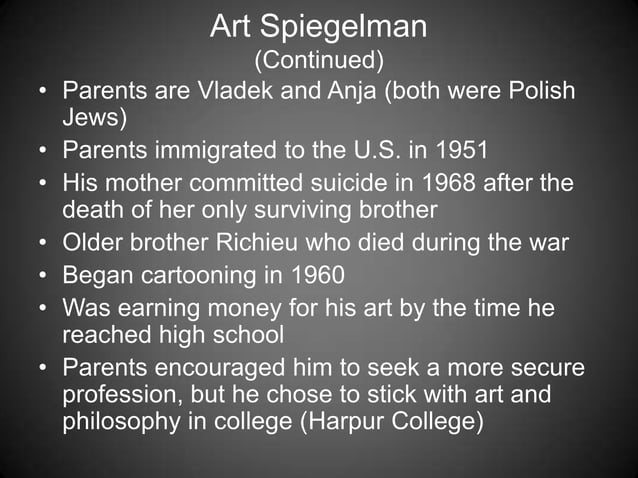 Maus Digital Presentation | PPTX | Comics and Graphic Novels | Books ...