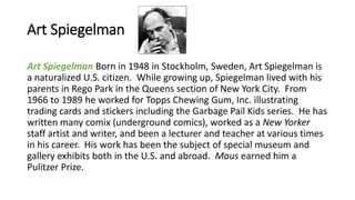 Maus Notes Part I (second section) | PPTX | Celebrity Families | Pop ...