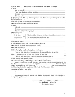 Mau so 11 kk tncn_to khai thue tncn | PDF