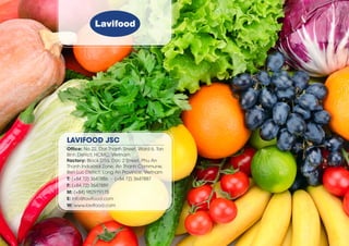 Mẫu Thiết kế Brochure công ty thực phẩm Lavifood | PDF