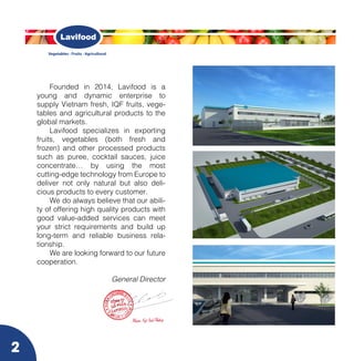 Mẫu Thiết kế Brochure công ty thực phẩm Lavifood | PDF