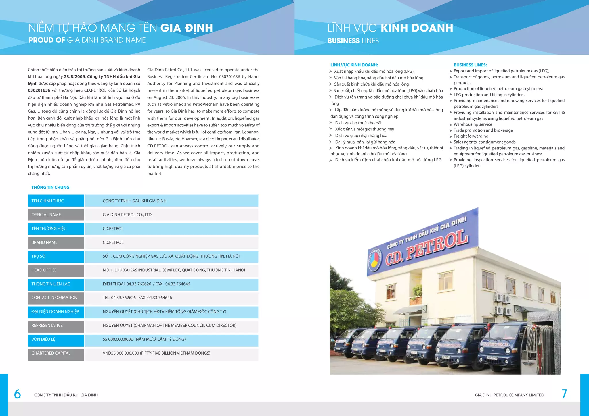Mẫu thiết kế profile Công ty Dầu khí CD. Petrol | PDF