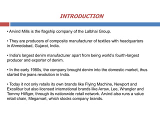 Arvind Mills - Managerial Accounts Project | PPTX