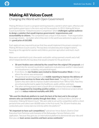 Case Study: Making All Voices Count | PDF