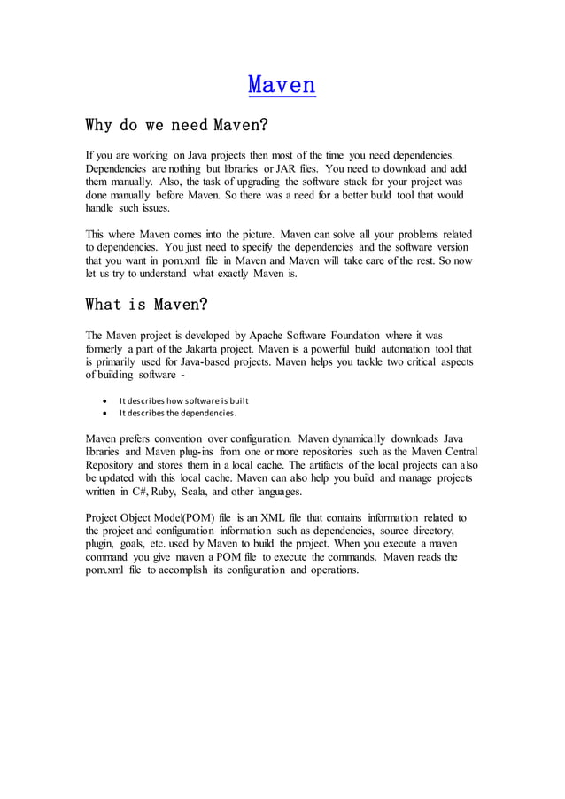 Maven | PDF
