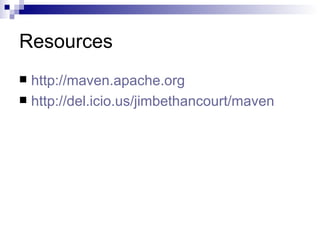 Maven Introduction | PPT | Computing | Technology & Computing