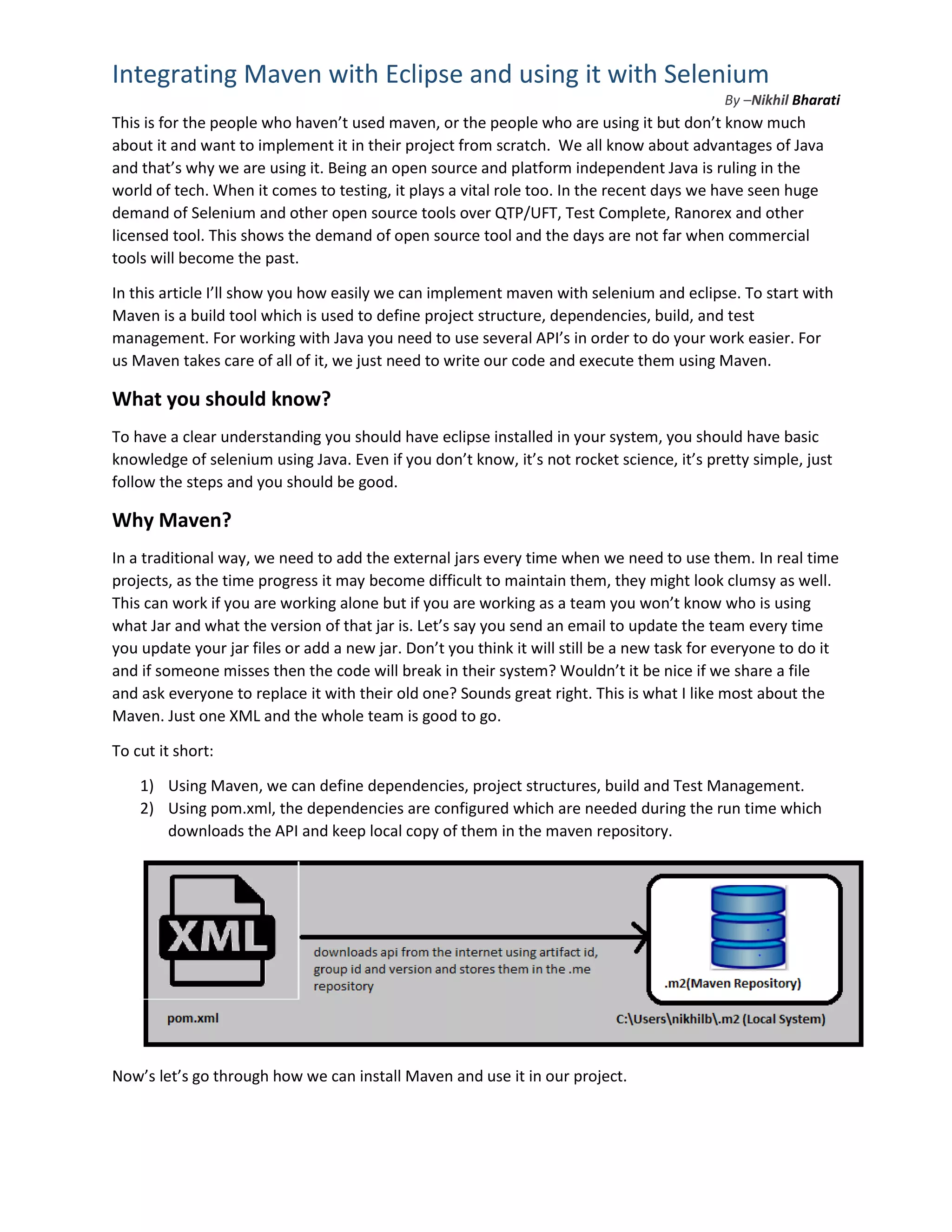 Integrating Maven with Eclipse | PDF | Programming Languages | Computing
