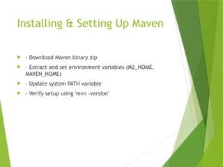Maven_Introduction build automation tool | PPTX