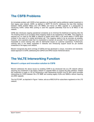 Mavenir csfb | PDF