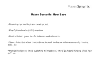 Maven Semantic Life Sciences Overview | PPT