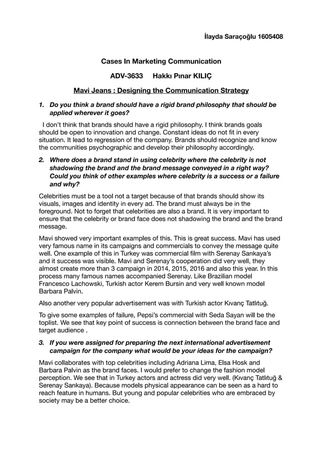 Mavi Jeans Case | PDF