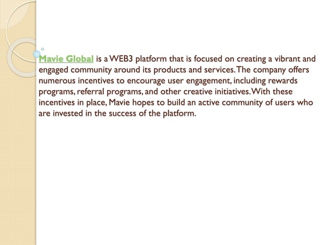 Mavie Global | PPT