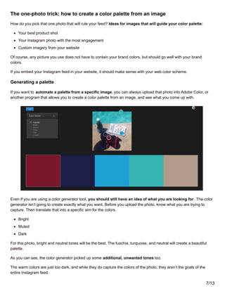 How to Develop the Perfect Instagram Color Palette | PDF