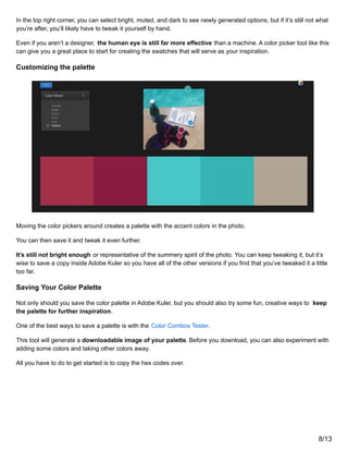 How to Develop the Perfect Instagram Color Palette | PDF