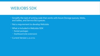 Microsoft Azure WebJobs | PPTX
