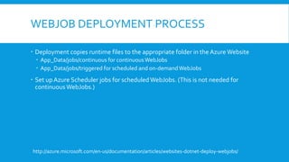 Microsoft Azure WebJobs | PPTX