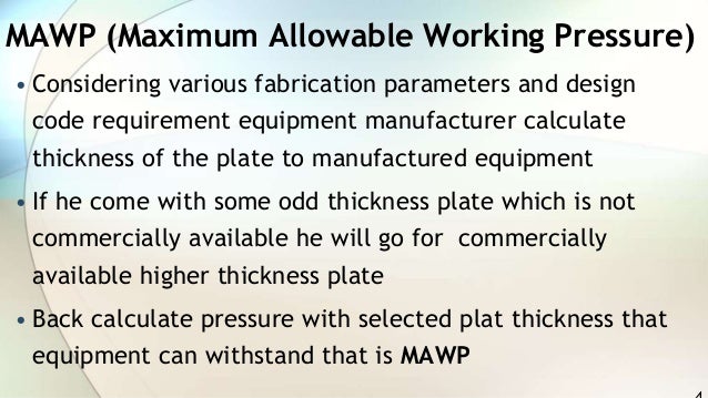 What is MAWP? Difference between MAWP , Design Pressure and Operating…
