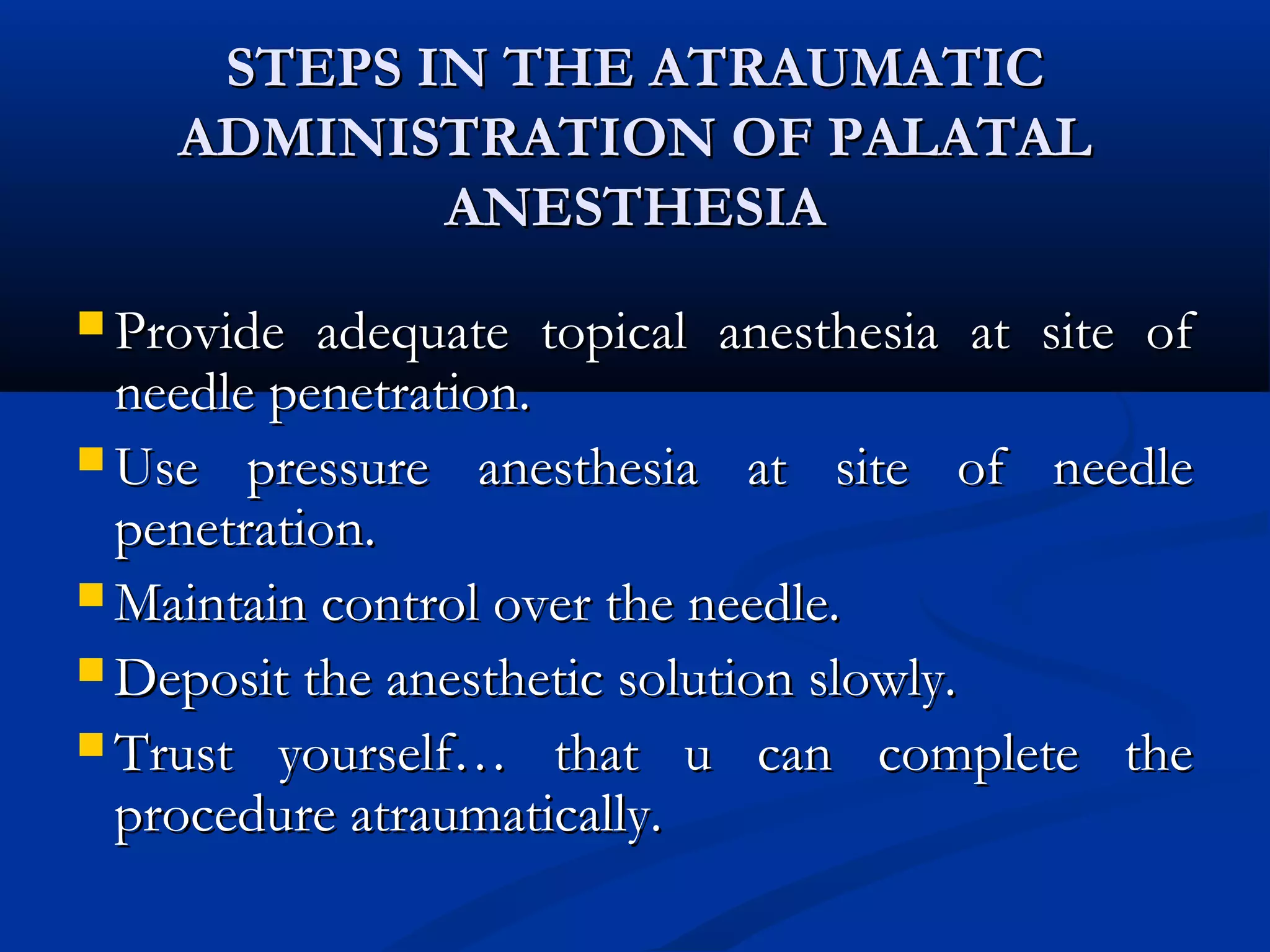 Maxillary Injection Technique | PPT
