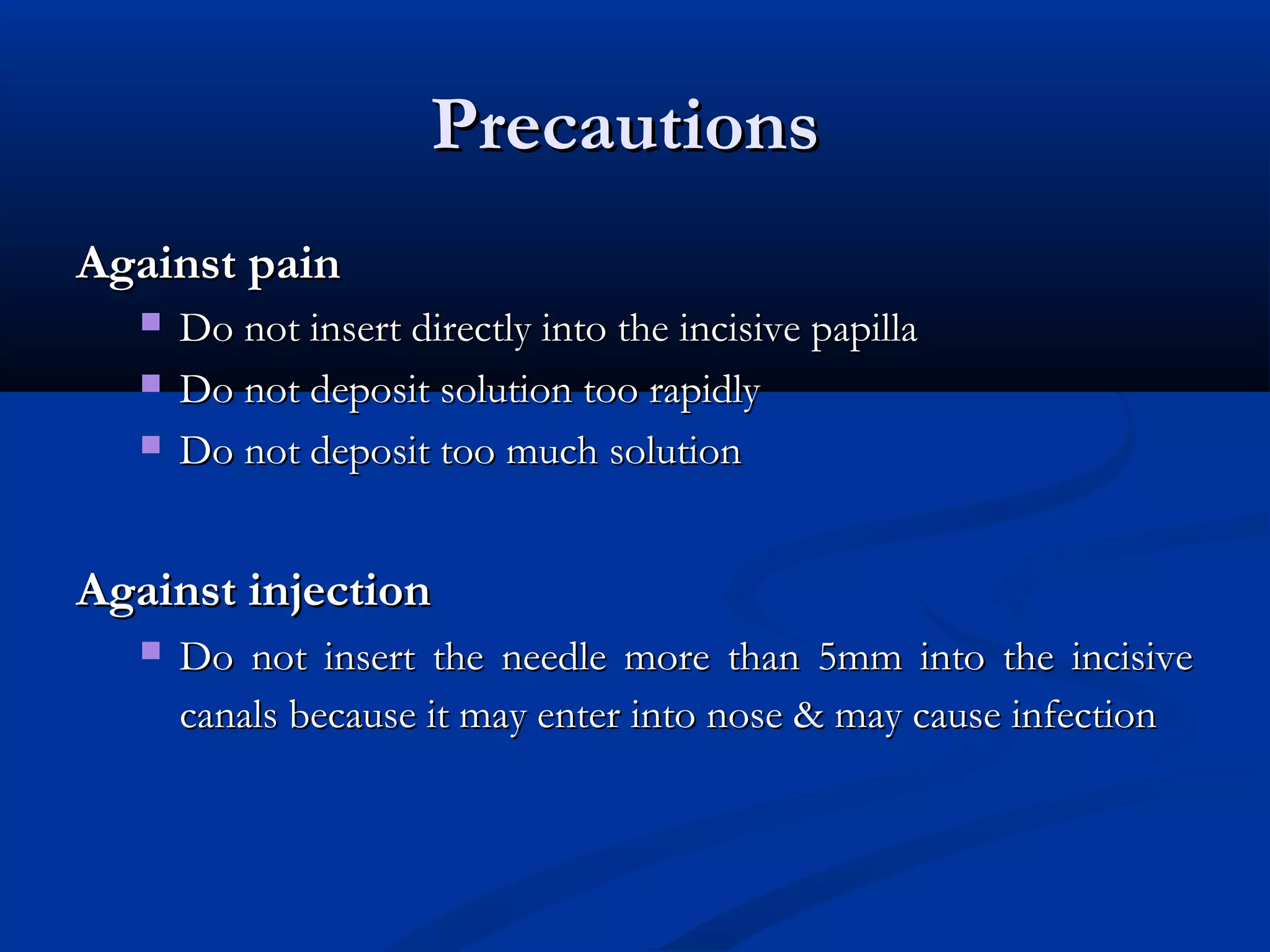 Maxillary Injection Technique | PPT