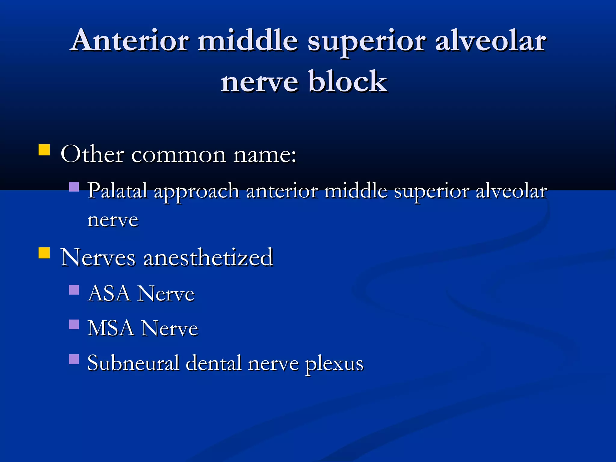 Maxillary Injection Technique | PPT