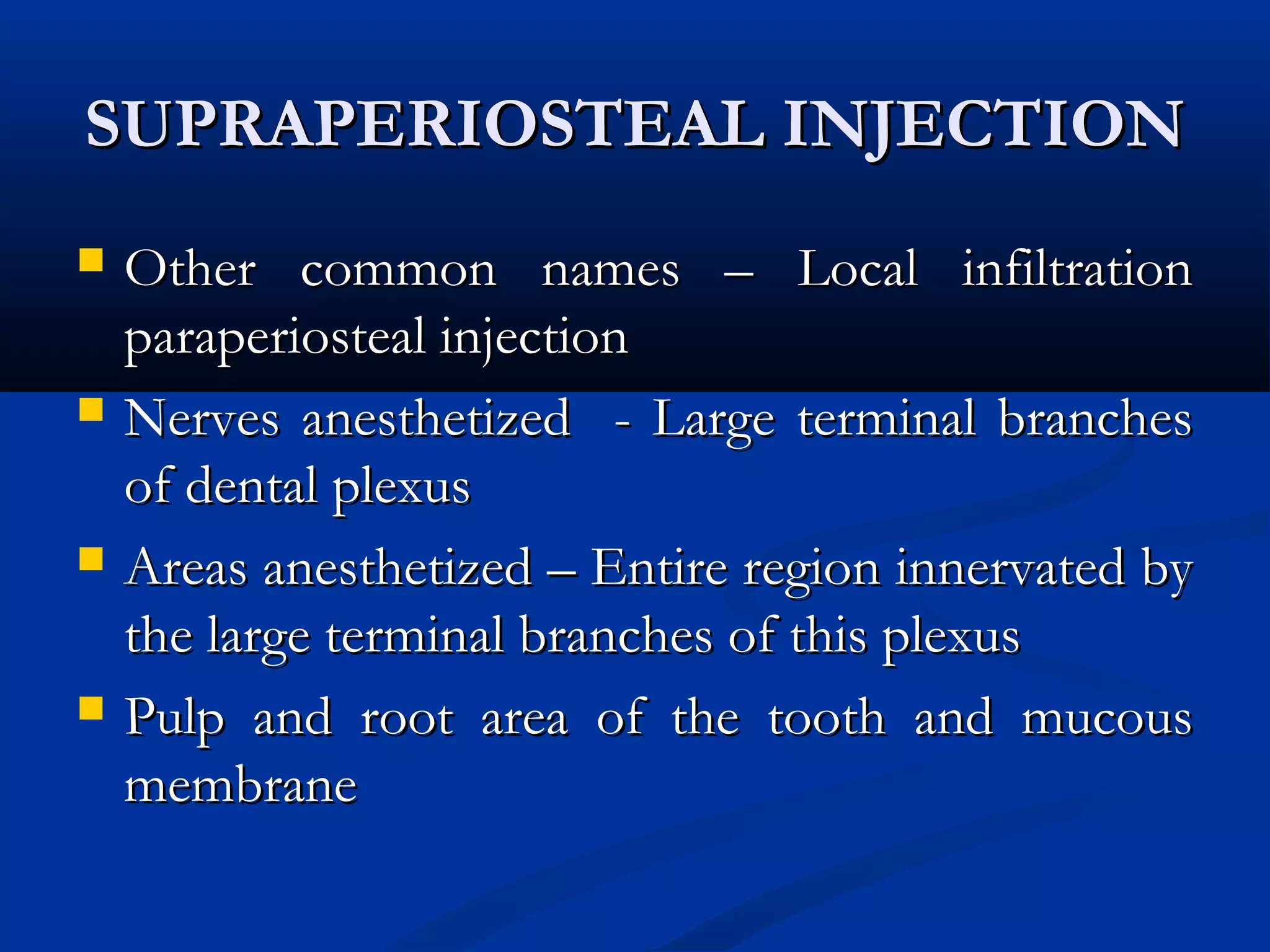 Maxillary Injection Technique | PPT