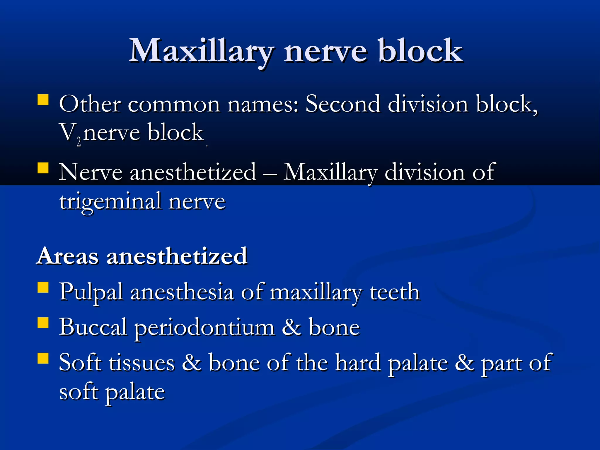 Maxillary Injection Technique | PPT