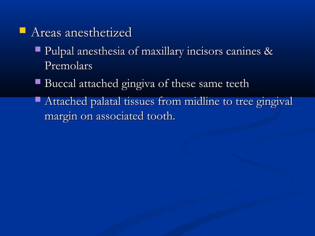 Maxillary Injection Technique | PPT