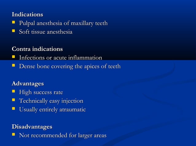 Maxillary Injection Technique | PPT