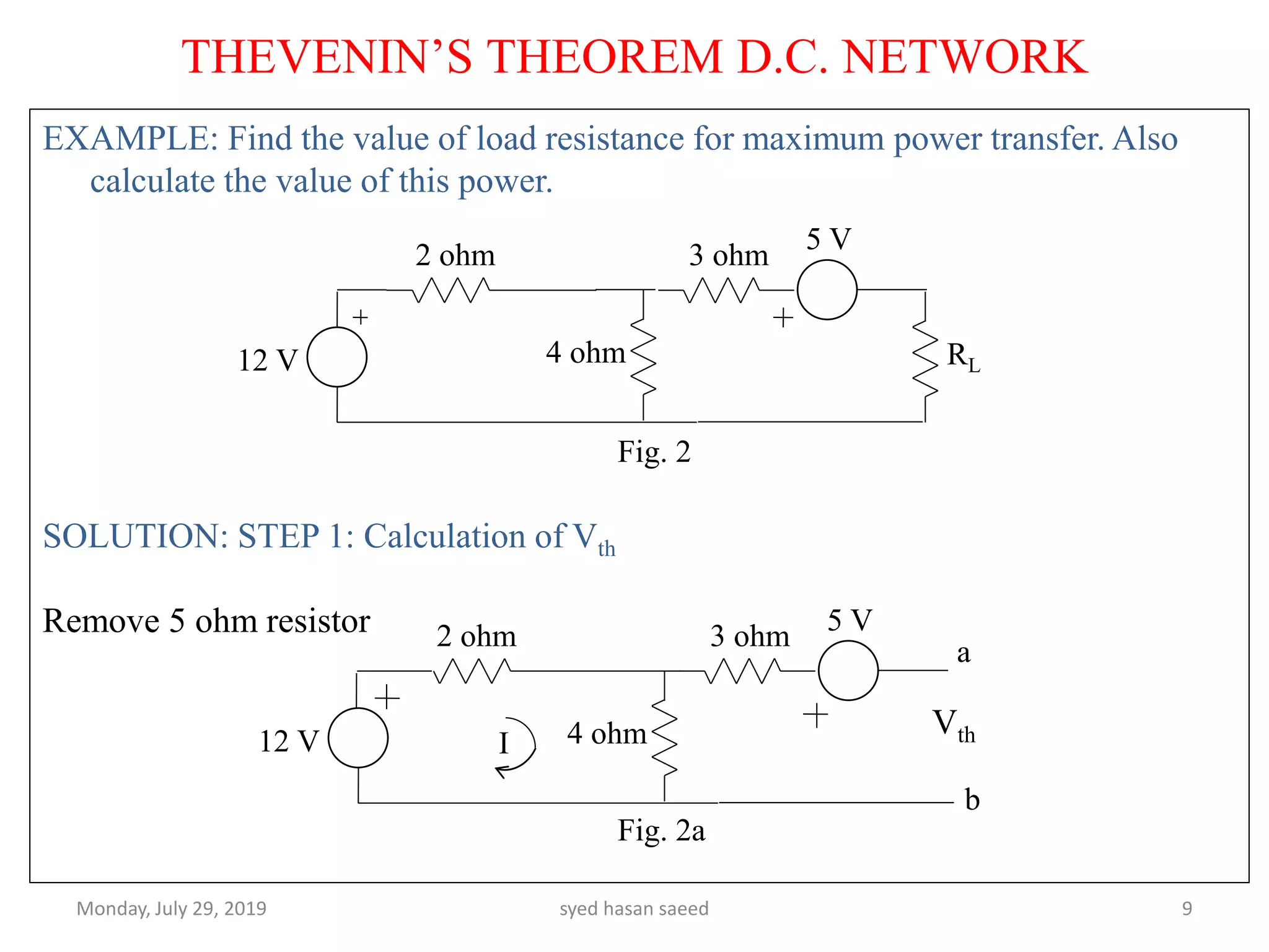 Max. power transfer theorem dc network (Revised) | PPTX