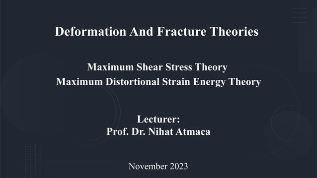 Max. shear stress theory-Maximum Shear Stress Theory Maximum ...