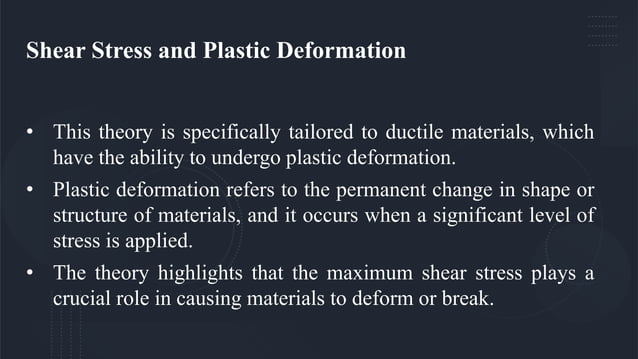 Max. shear stress theory-Maximum Shear Stress Theory Maximum ...