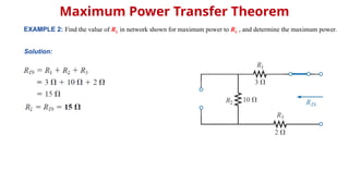Maximum. power transfer theorem. pptx | PPTX