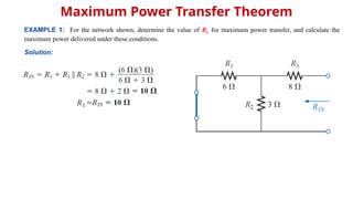 Maximum. power transfer theorem. pptx | PPTX