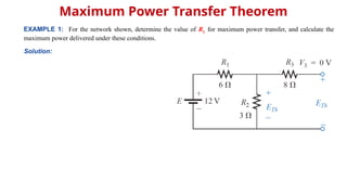 Maximum. power transfer theorem. pptx | PPTX