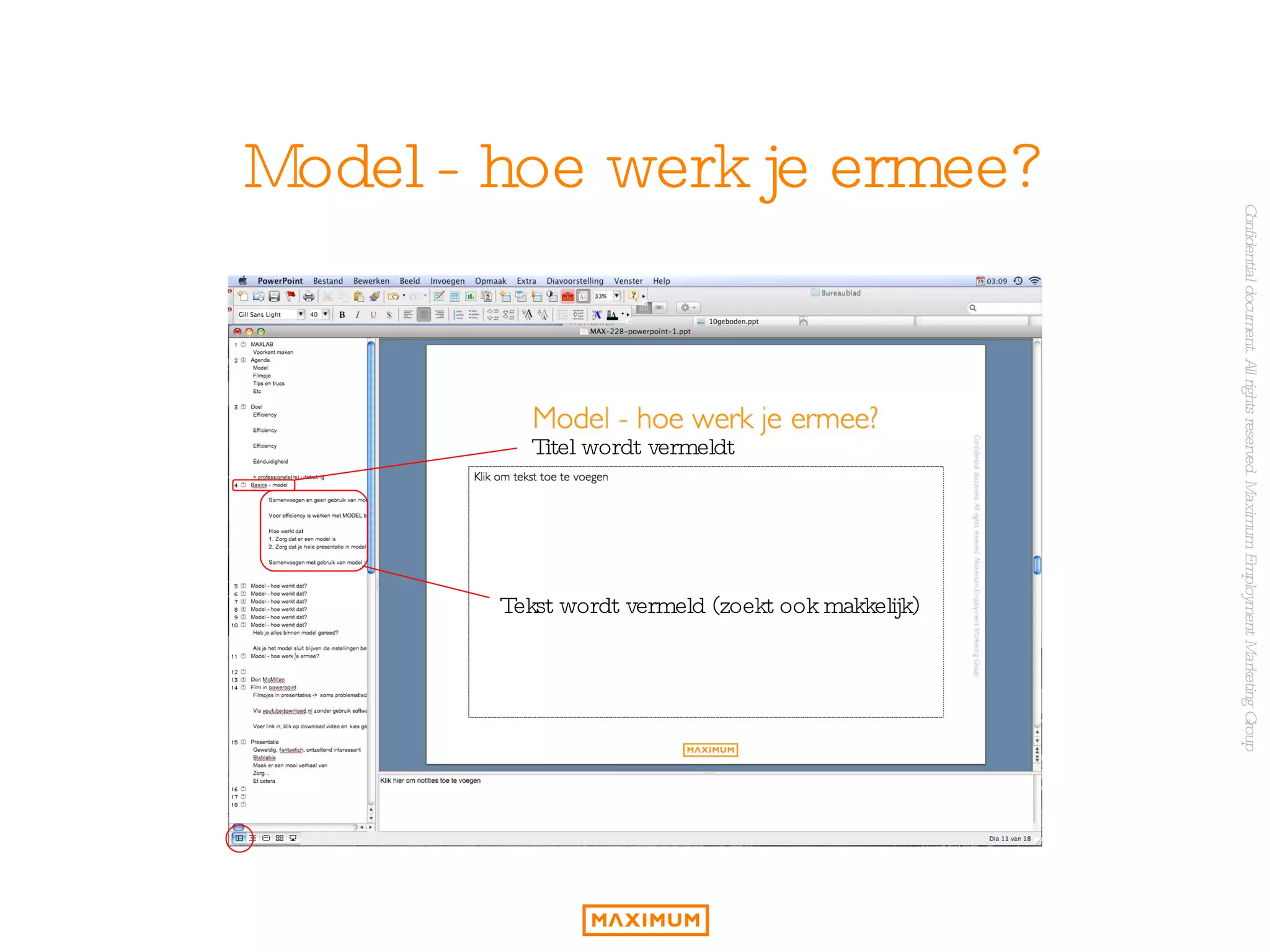 Handleiding Powerpoint presentatie - Model | PPT