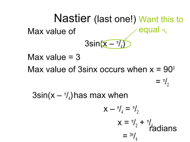 Max and min trig values | PPT