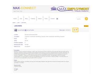 MAX-CONNECT launches MAX-Jobs | PPT