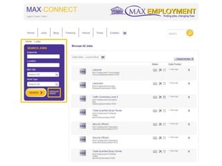MAX-CONNECT launches MAX-Jobs | PPT
