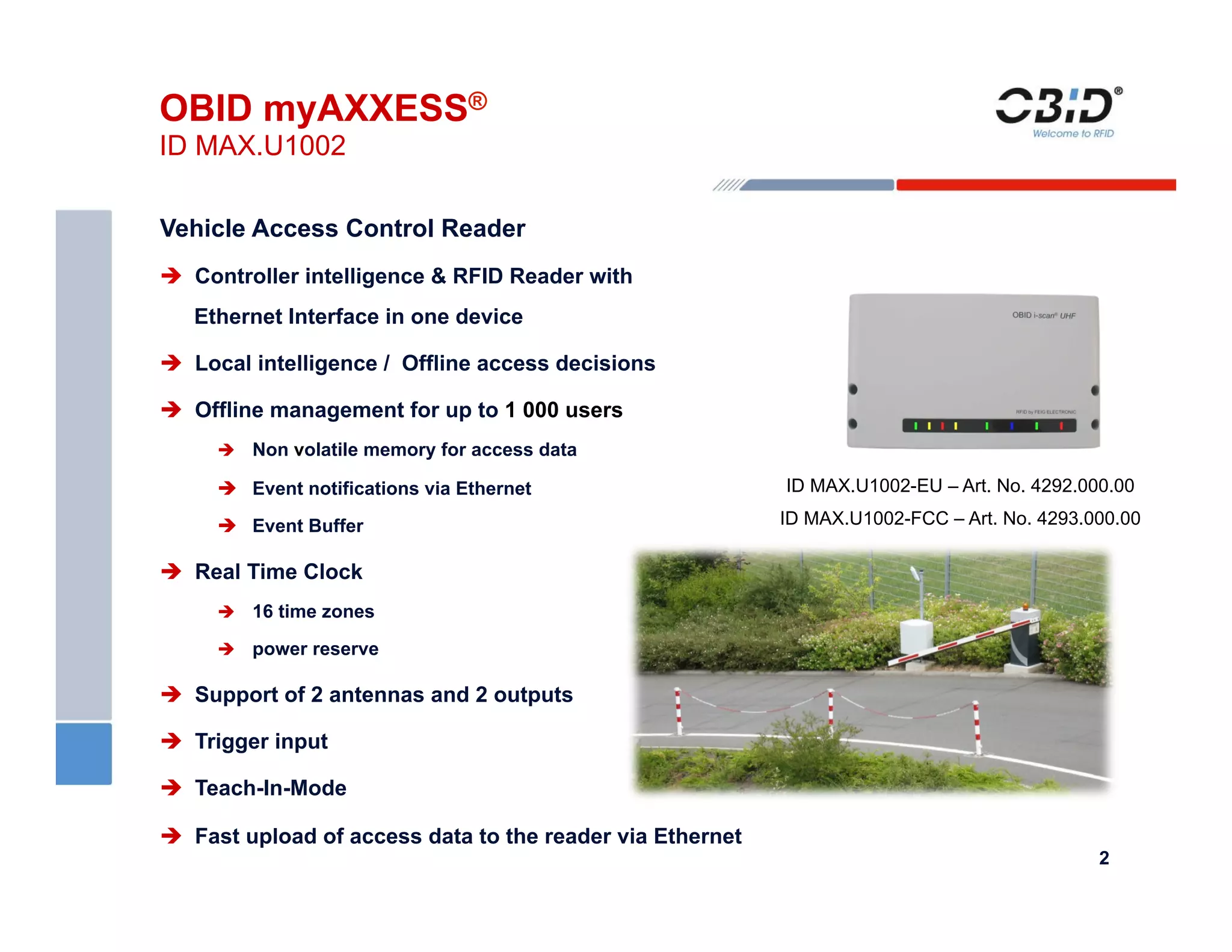 Standalone Vehicle Access Control | PDF
