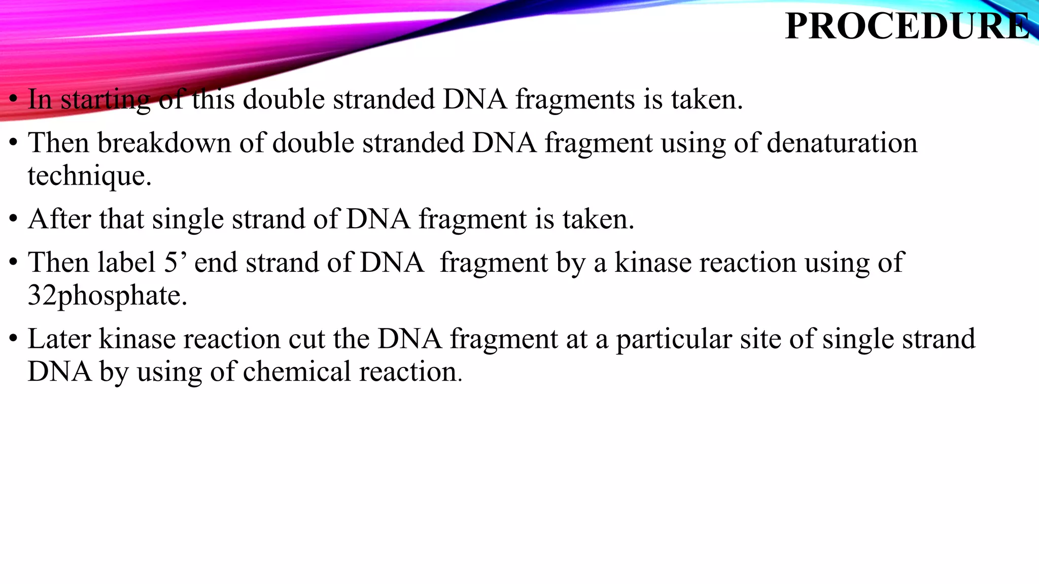 Maxam and gibert dna sequencing | PDF