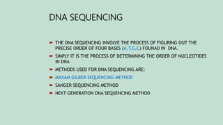 Maxam gilbert sequencing method | PPTX